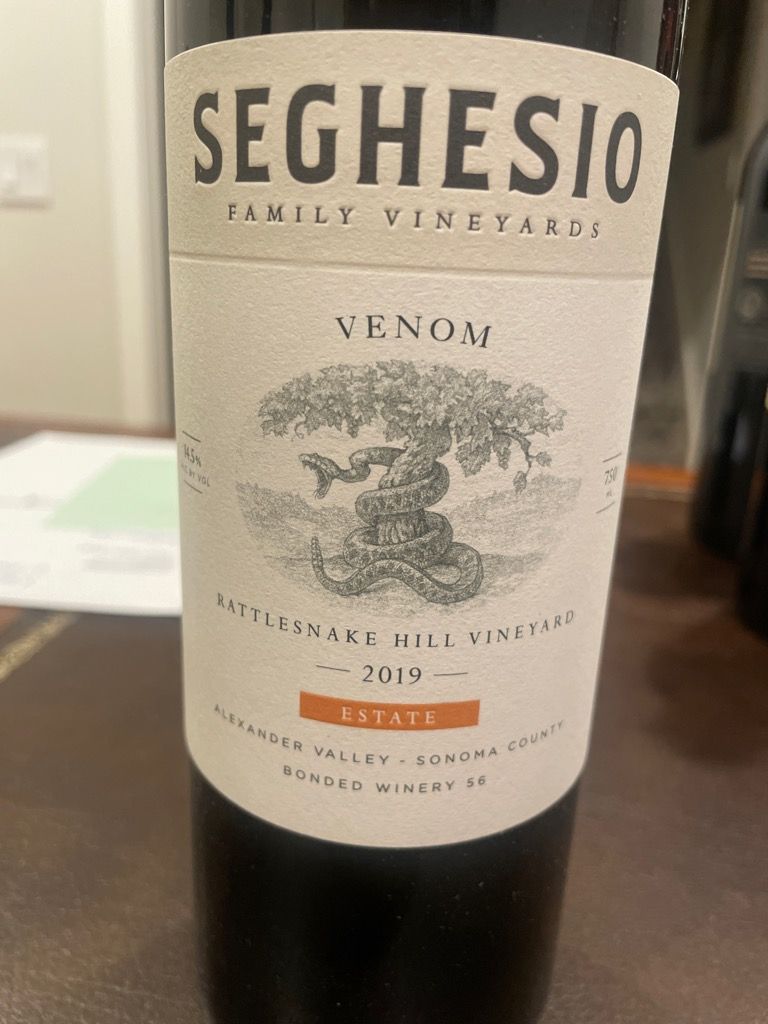2020 Seghesio Family Vineyards Sangiovese Venom Rattlesnake Hill, USA ...