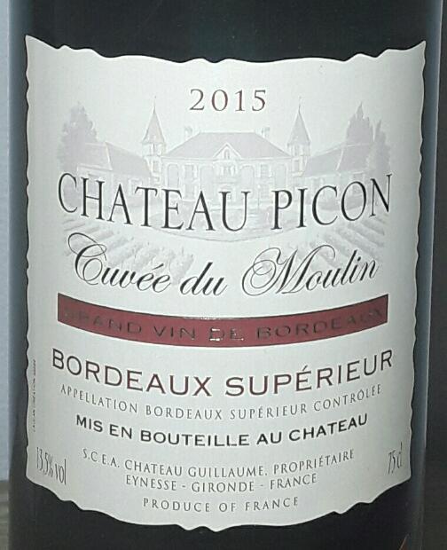 2015 Château Picon, France, Bordeaux, Bordeaux Supérieur - CellarTracker
