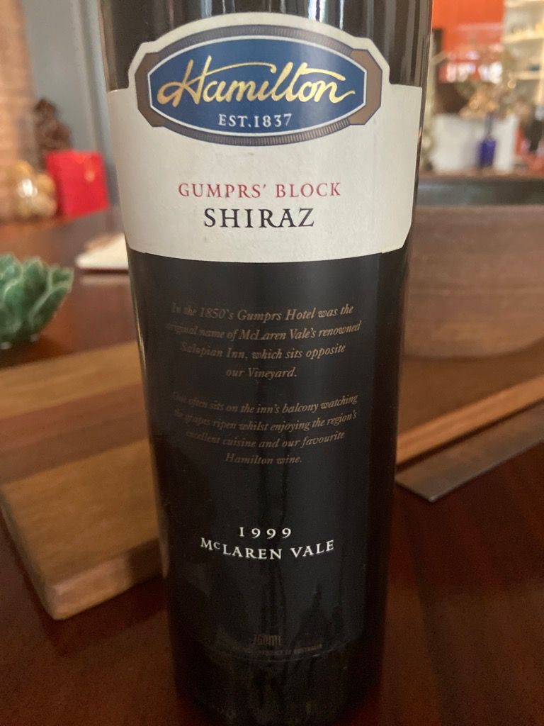 1999 Richard Hamilton Merlot Lot 148, Australia, South Australia ...
