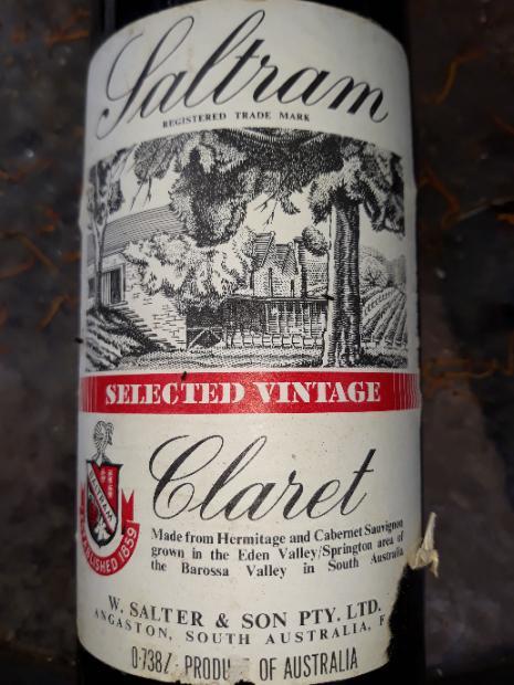 1971 Saltram Cabernet Sauvignon Edward Salter, Australia, South ...