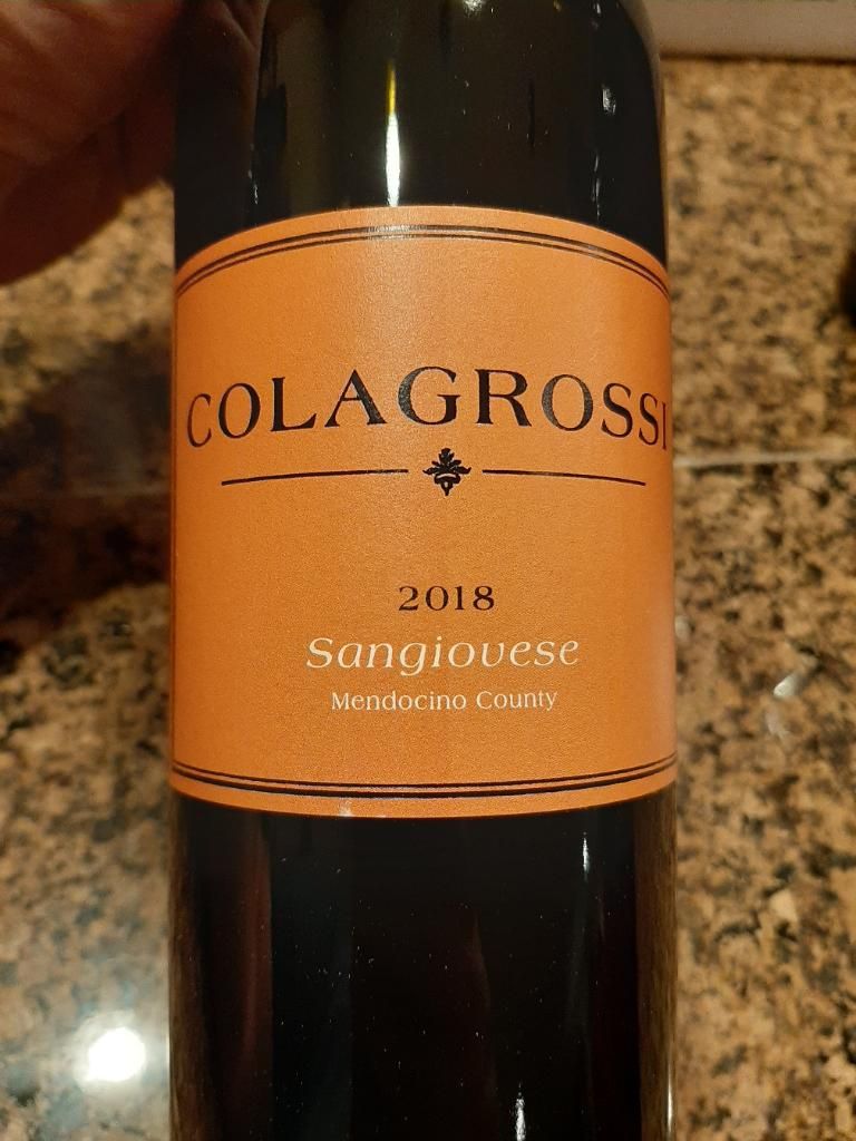2018 Colagrossi Wines Sangiovese, USA, California, North Coast ...
