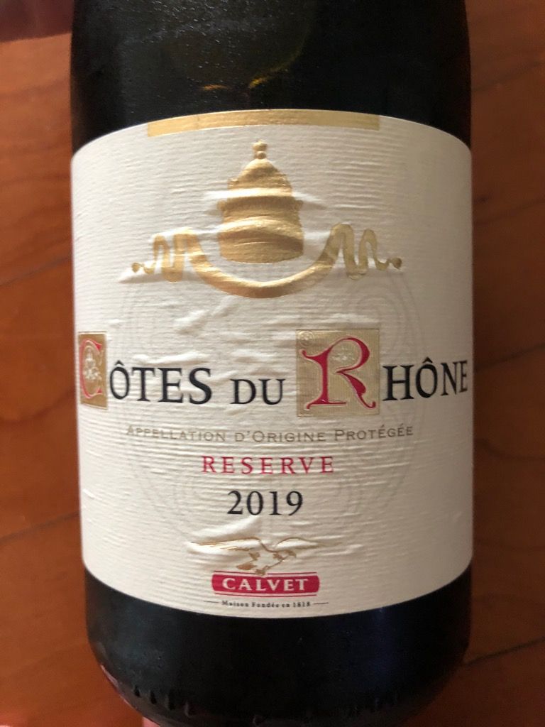 2019 Calvet Côtes du Rhône Reserve, France, Rhône, Southern Rhône ...