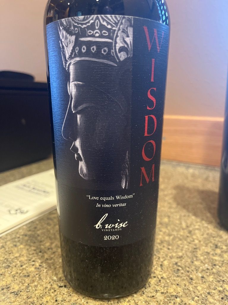 2020 B. Wise Vineyards Cabernet Sauvignon Wisdom, USA, California ...