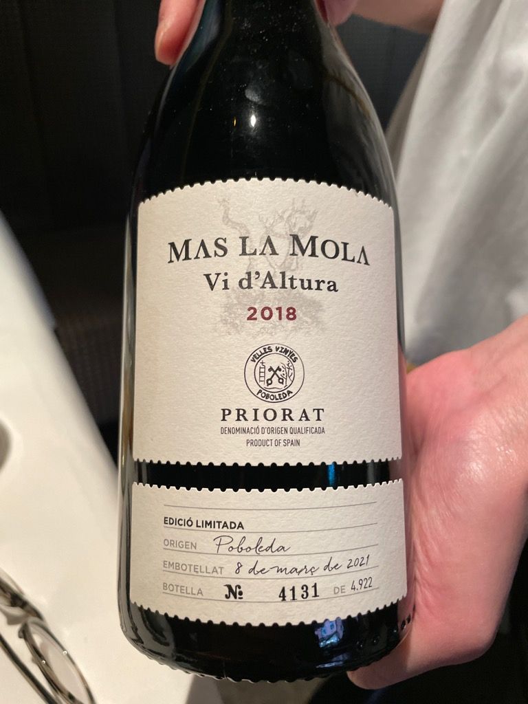 2018 Celler Mas La Mola Priorat Vi d'Altura, Spain, Catalunya, Priorat ...