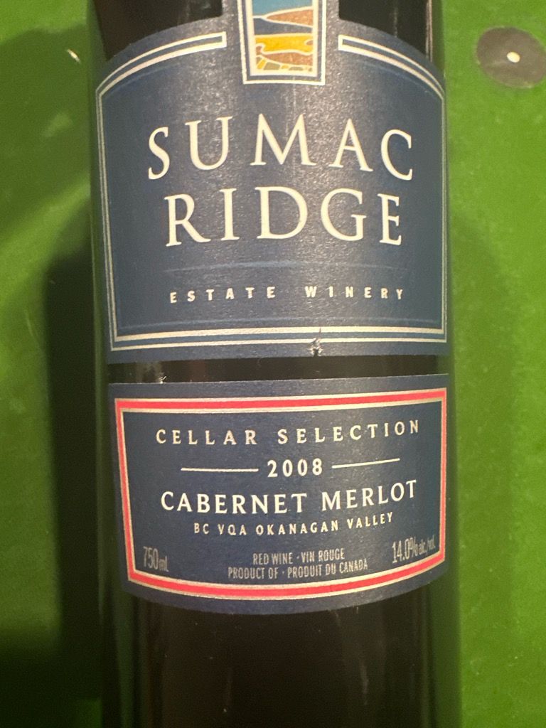 2013 Sumac Ridge Cabernet Merlot Cellar Selection, Canada, British ...