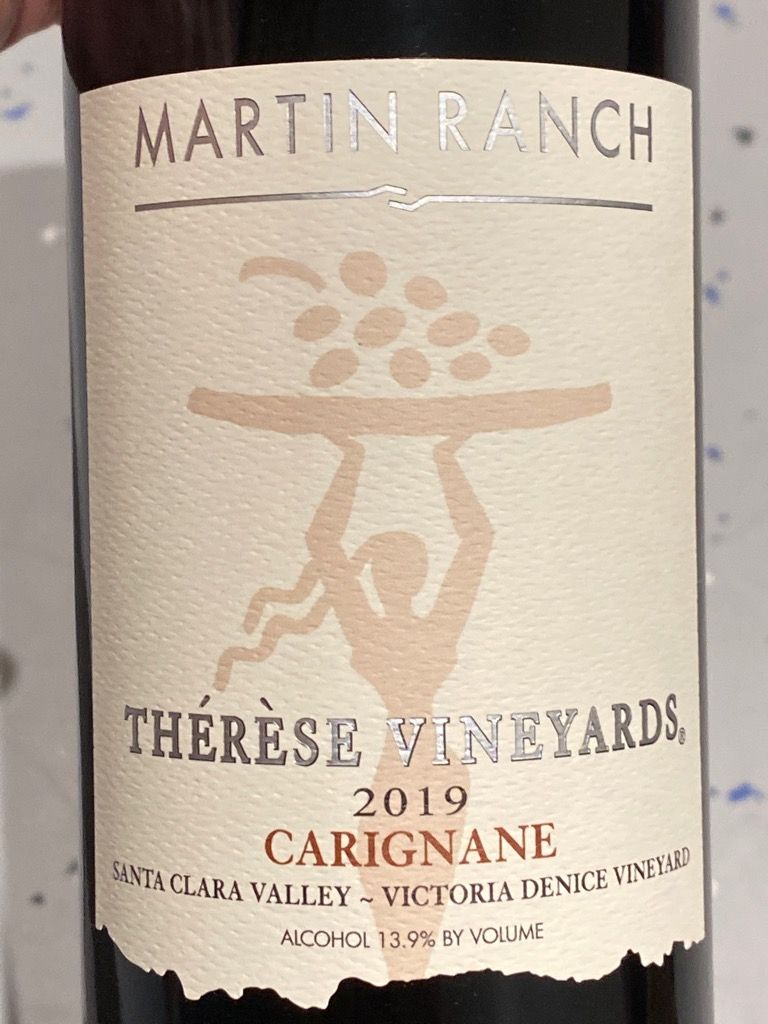 2019 Martin Ranch Winery Carignane Thérèse Vineyards, USA, California ...