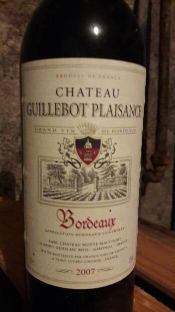 2008 Château Guillebot Plaisance, France, Bordeaux, Bordeaux Supérieur ...