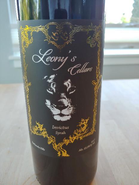 2017 Leony's Cellars Syrah Invictus, USA, Washington, Columbia Valley ...