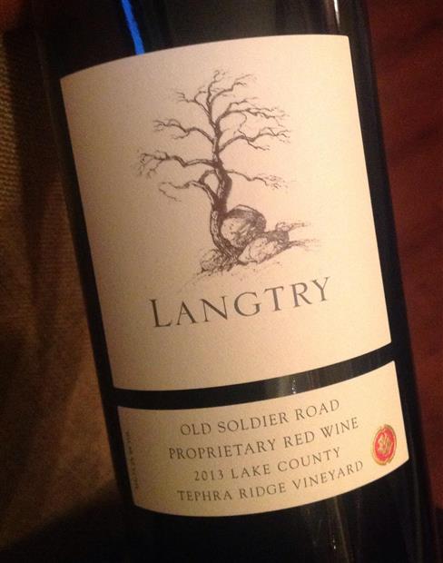 2009 Langtry Old Soldier Road, Proprietary Red Tephra Ridge Vineyard ...