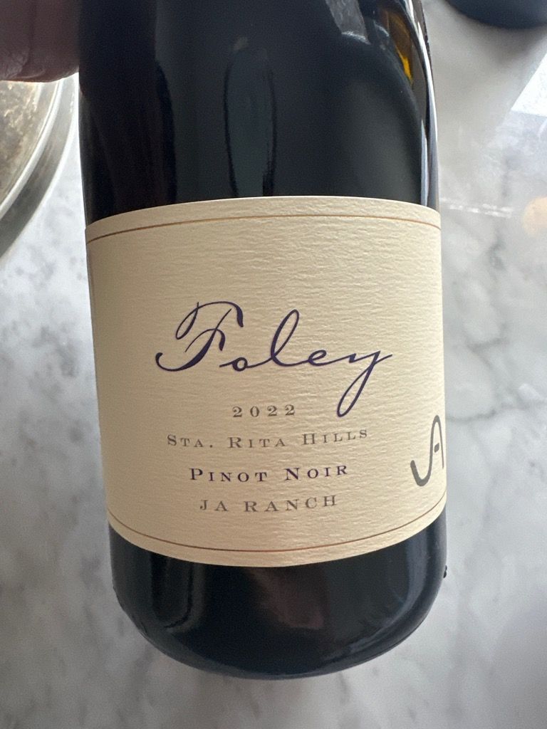 2022 Foley Estates Pinot Noir JA Ranch, USA, California, Central Coast ...