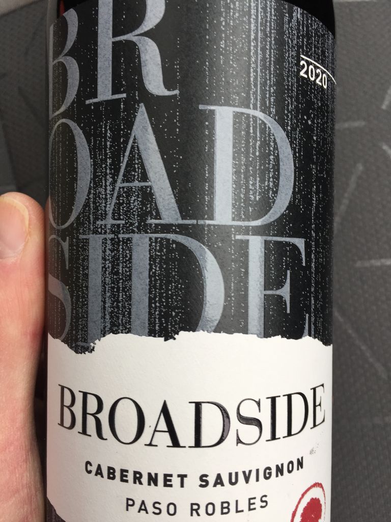 2020 Broadside Cabernet Sauvignon, USA, California, Central Coast, Paso ...