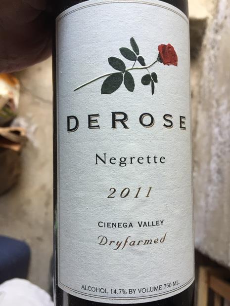 2011 DeRose Negrette Dry Farmed Old Vines, USA, California, Central ...