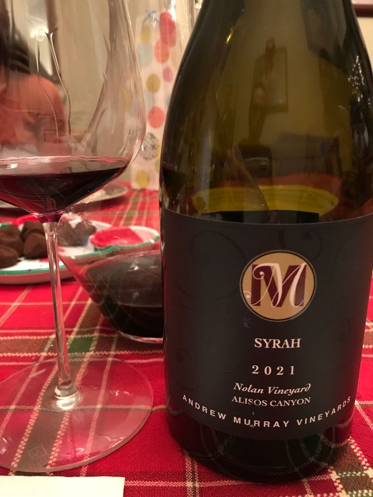 2021 Andrew Murray Syrah Nolan Vineyard, USA, California, Central Coast, Alisos Canyon ...