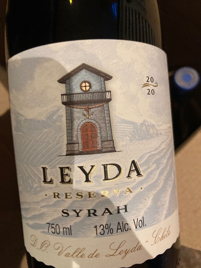 2020 Leyda Syrah Reserva, Chile, San Antonio Valley, Leyda Valley ...