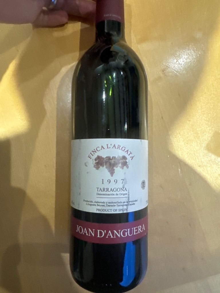 1997 Joan D'Anguera Montsant Finca L'Argata, Spain, Catalunya ...