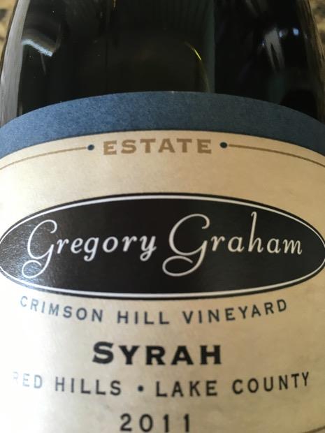 2011 Gregory Graham Syrah Estate Crimson Hill, USA, California, North ...