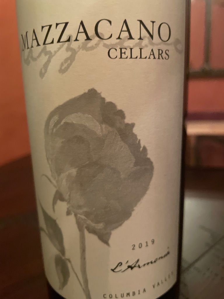 2019 Mazzacano Cellars L'armonia, USA, Washington, Columbia Valley ...