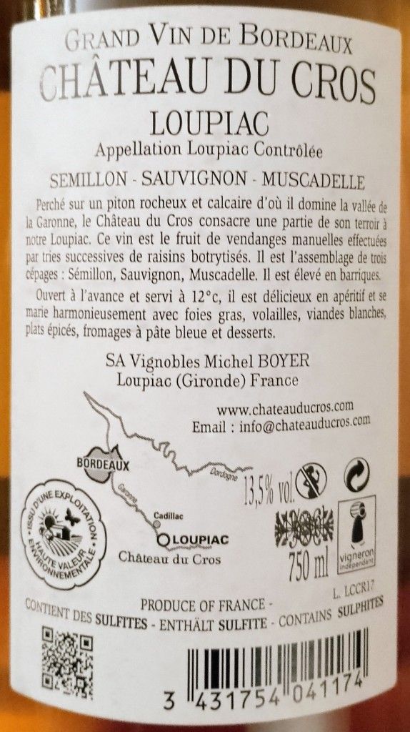 1953 Château du Cros, France, Bordeaux, Entre-Deux-Mers, Loupiac ...