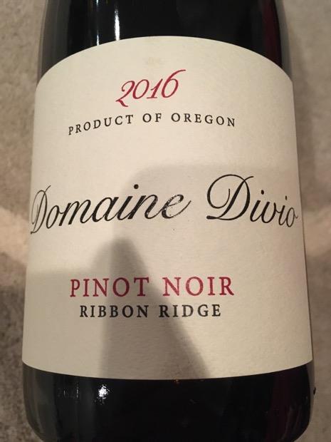2016 Domaine Divio Pinot Noir Ribbon Ridge, USA, Oregon, Willamette ...