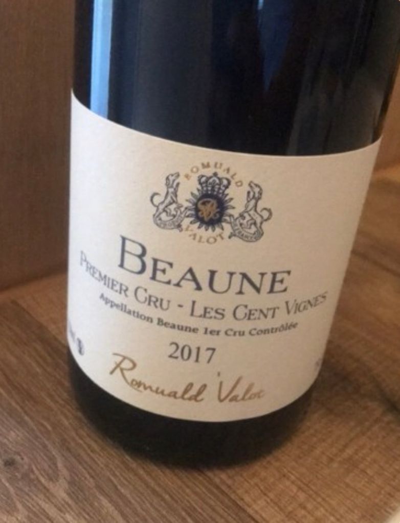 2017 Romuald Valot Beaune 1er Cru Les Cent Vignes, France, Burgundy ...