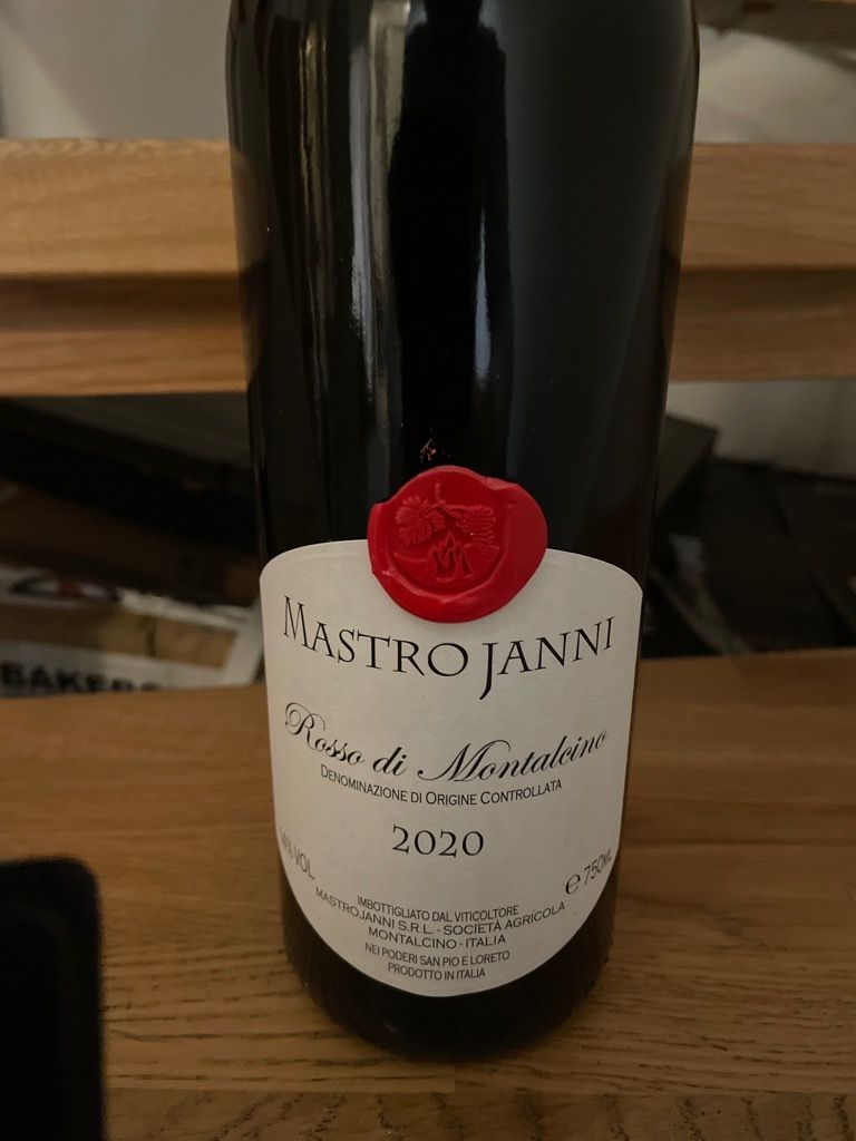 2020 MastroJanni Rosso di Montalcino, Italy, Tuscany, Montalcino, Rosso ...