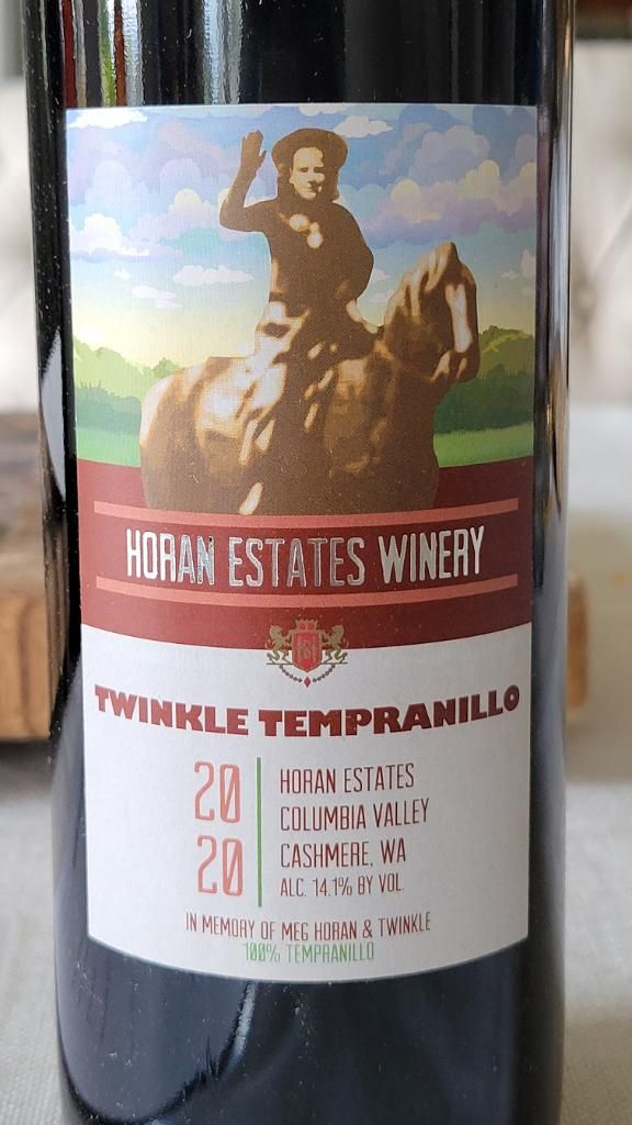 2019 Horan Estates Tempranillo Twinkle, USA, Washington, Columbia ...