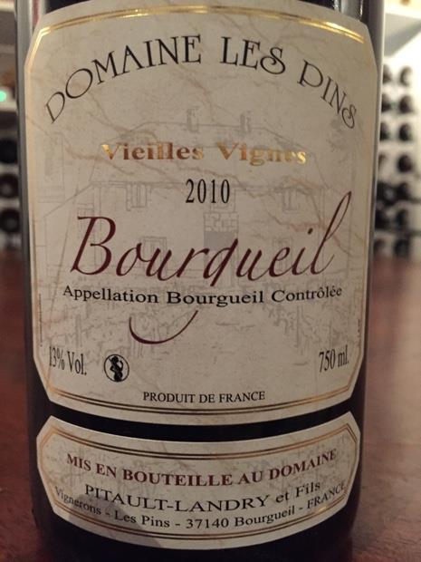 2009 Domaine les Pins Bourgueil Vieilles Vignes, France, Loire Valley ...