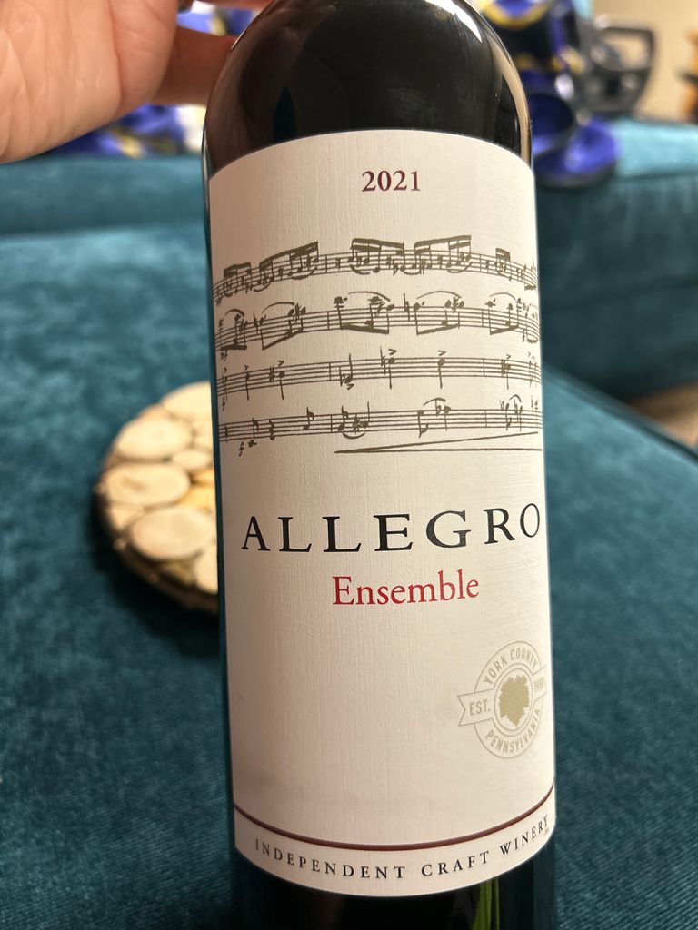 2021 Allegro Winery Red Wine, USA, Pennsylvania - CellarTracker