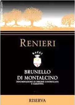 2019 Renieri Brunello di Montalcino Riserva, Italy, Tuscany, Montalcino ...