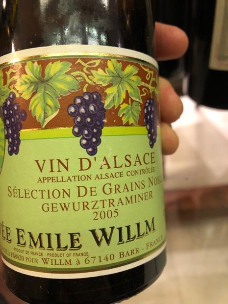 2005 Willm Gewurztraminer Sélection de Grains Nobles Cuvée Emile Willm ...