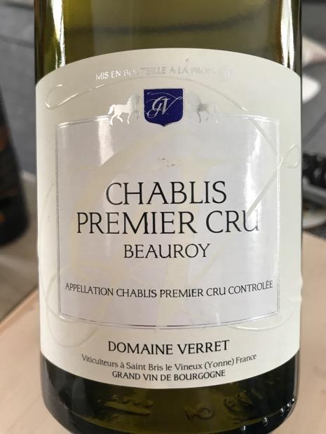 1995 Domaine Verret Chablis 1er Cru Beauroy, France, Burgundy, Chablis ...