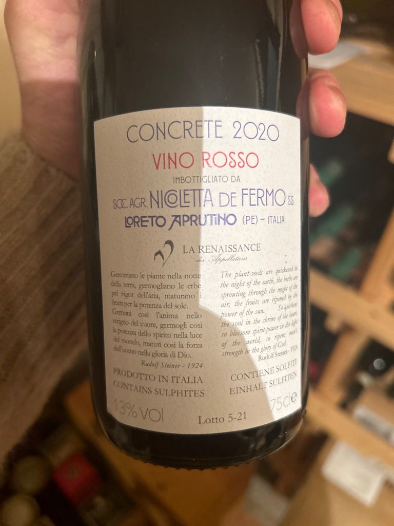 2020 De Fermo Abruzzo Concrete Vino Rosso, Italy, Abruzzi, Abruzzo ...
