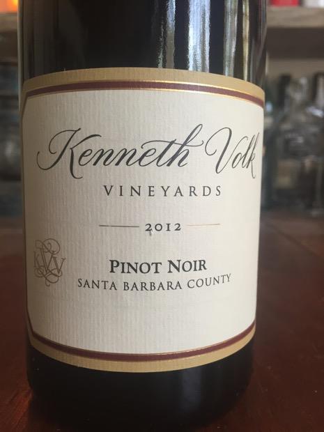 2012 Kenneth Volk Pinot Noir Santa Barbara County, USA, California ...