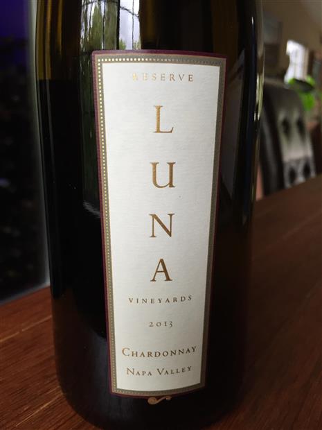 2012 Luna Vineyards Chardonnay Reserve, Wente Clone, USA, California ...