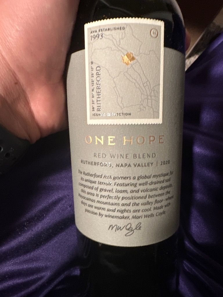 2021 One Hope Red Wine Blend Rutherford, USA, California, Napa Valley ...