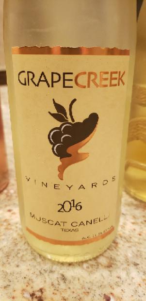 2021 Grape Creek Vineyards Muscat Canelli, USA, Texas, Texas Hill ...