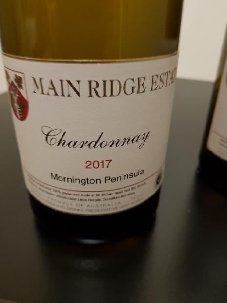 2017 Main Ridge Estate Chardonnay, Australia, Victoria, Port Phillip ...