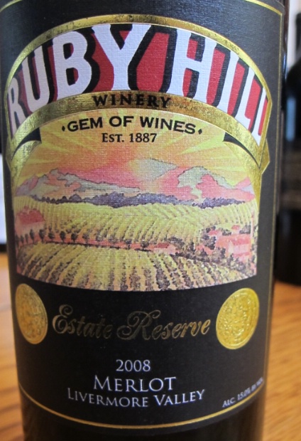 2007 Ruby Hill Winery Merlot Estate Reserve, USA, California, San ...