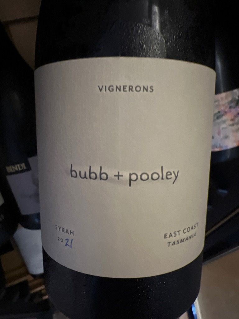 2021 Bubb + Pooley Syrah, Australia, Tasmania, Coal River - CellarTracker