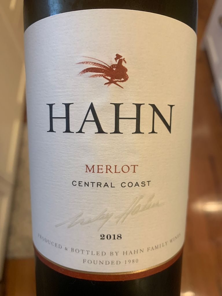 2018 Hahn Merlot, USA, California, Central Coast, Arroyo Seco ...
