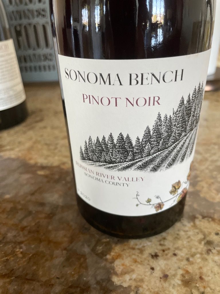 2020 Sonoma Bench Vineyards Pinot Noir, USA, California, Sonoma County ...