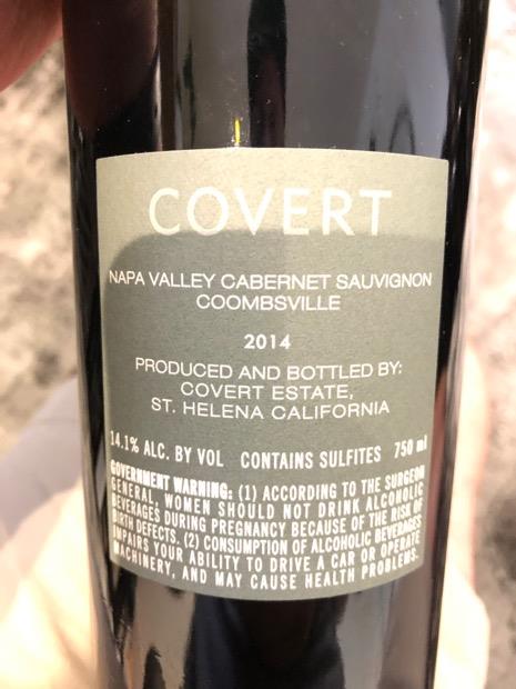 2014 Covert Estate Cabernet Sauvignon, USA, California, Napa Valley ...