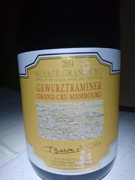 2019 Baron de Hoen Gewurztraminer Beblenheim, France, Alsace ...