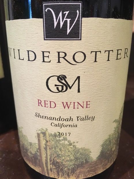 2017 Wilderotter Vineyards GSM Red Wine, USA, California, Sierra ...
