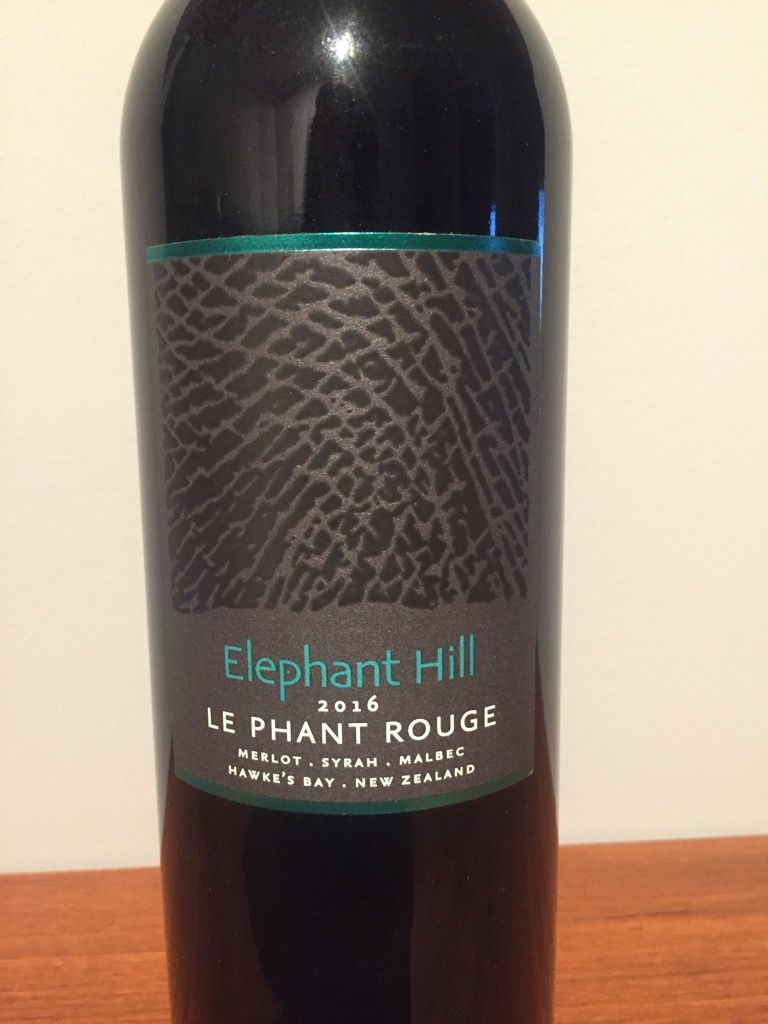 2017 Elephant Hill Le Phant Rouge, New Zealand, North Island, Hawke's Bay, Gimblett Gravels ...