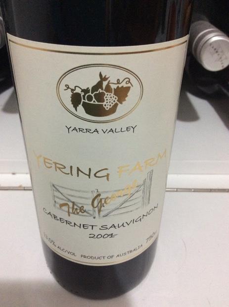 2002 Yering Farm Cabernet Sauvignon The George, Australia, Victoria ...