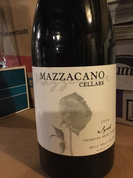2015 Mazzacano Cellars Syrah Freewater Rocks Vineyard, USA, Washington ...