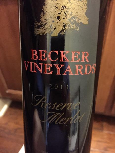 2018 Becker Vineyards Merlot, USA, Texas - CellarTracker