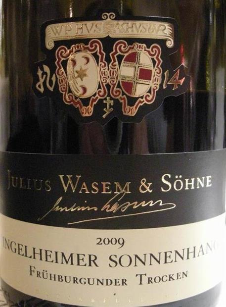 2009 Julius Wasem & Söhne Frühburgunder Ingelheimer Sonnenhang -trocken ...
