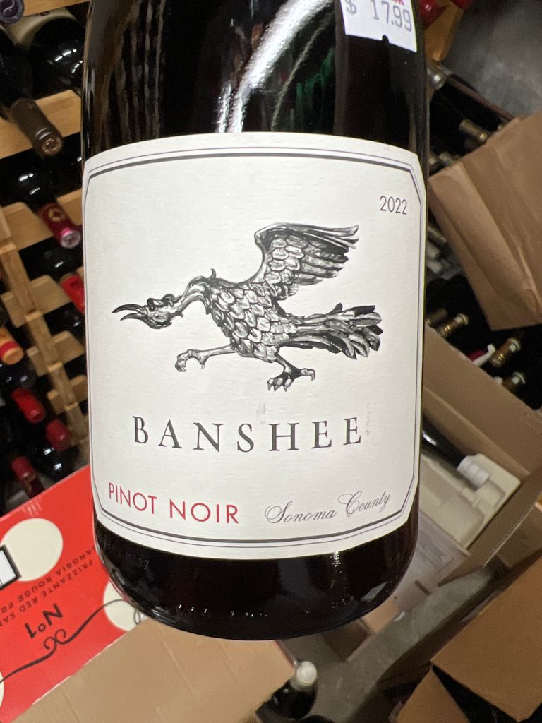 2022 Banshee Pinot Noir Sonoma County, USA, California, Sonoma County ...